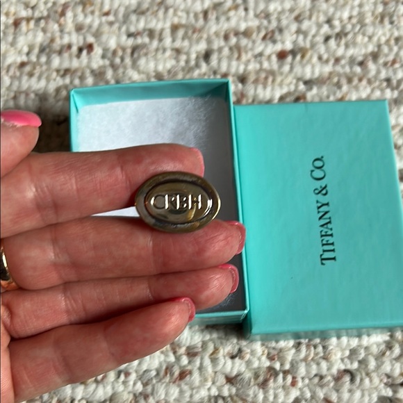 Tiffany & Co. | Accessories | Tiffany Co Gold Oval Cufflink With ...